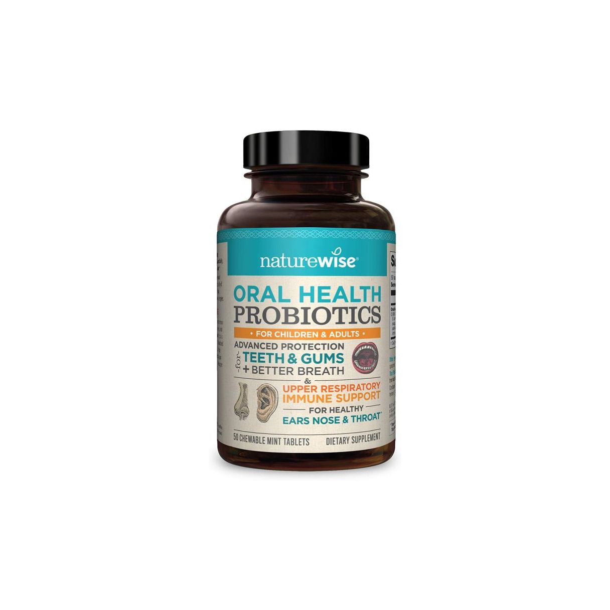 NatureWise Oral Health Probiotics – Sugar-Free Mint Chewables for Oral Care
