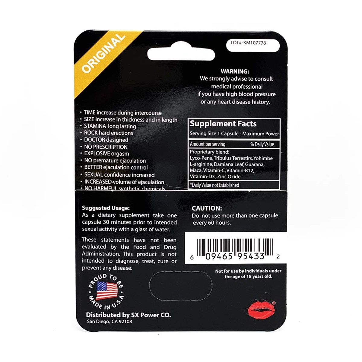 Buy Red Lips Premium Male Enhancement Pill for Lasting Stamina