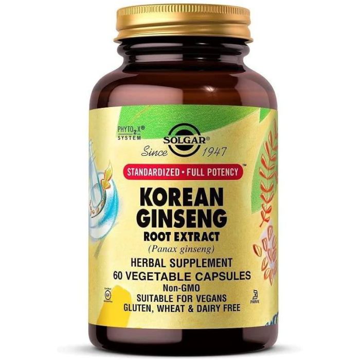 Solgar Korean Ginseng Root Extract Immune Support 60 Vegan